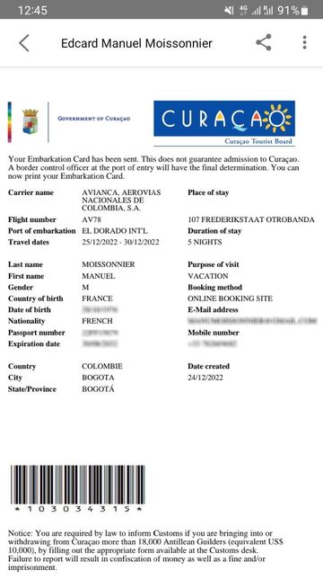 Curaçao, Bilan - BogotadesnouvellesdeManu